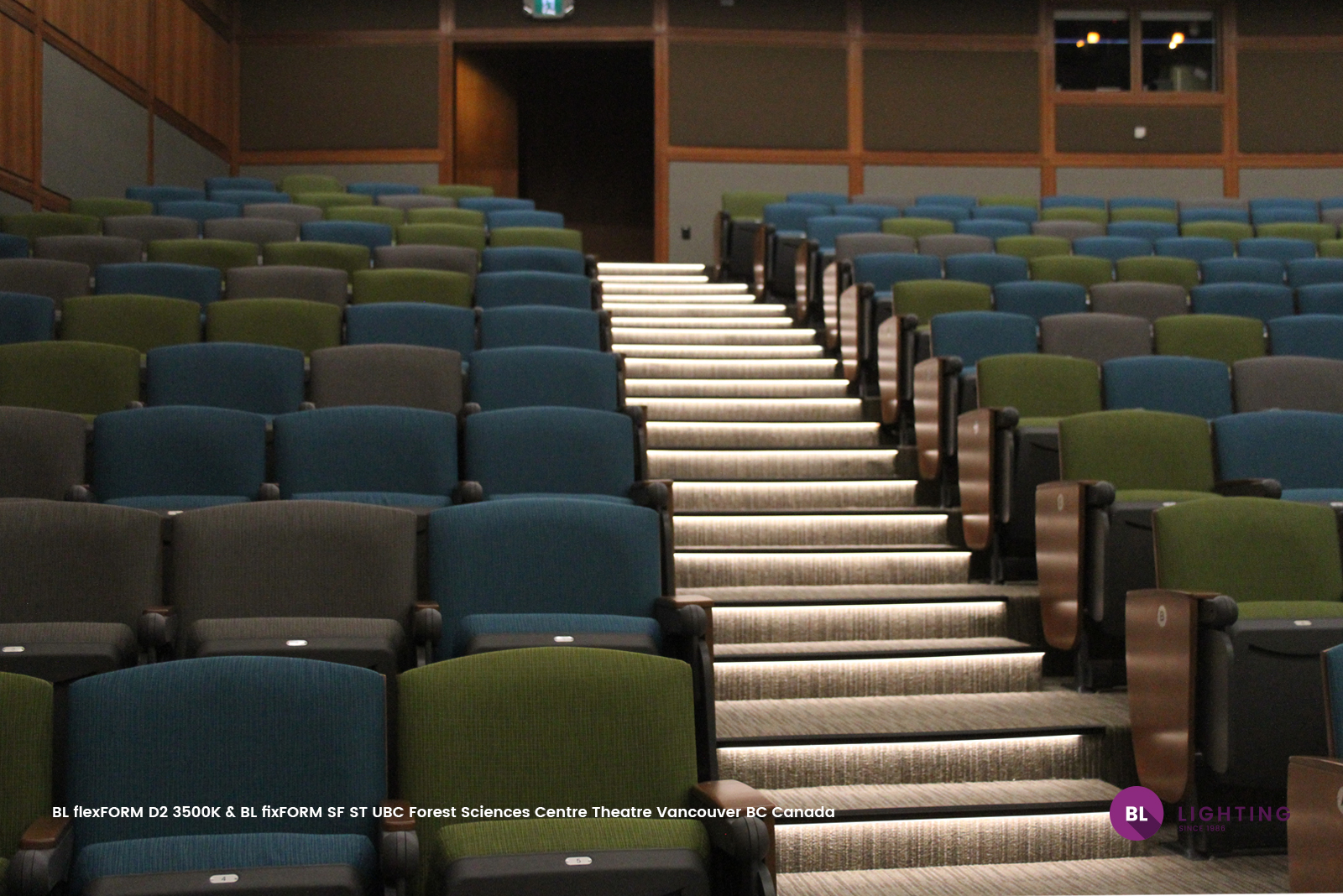 BL flexFORM D2 3000K & BL fixFORM SF ST UBC Forest Sciences Centre Theatre Vancouver BC Canada ...