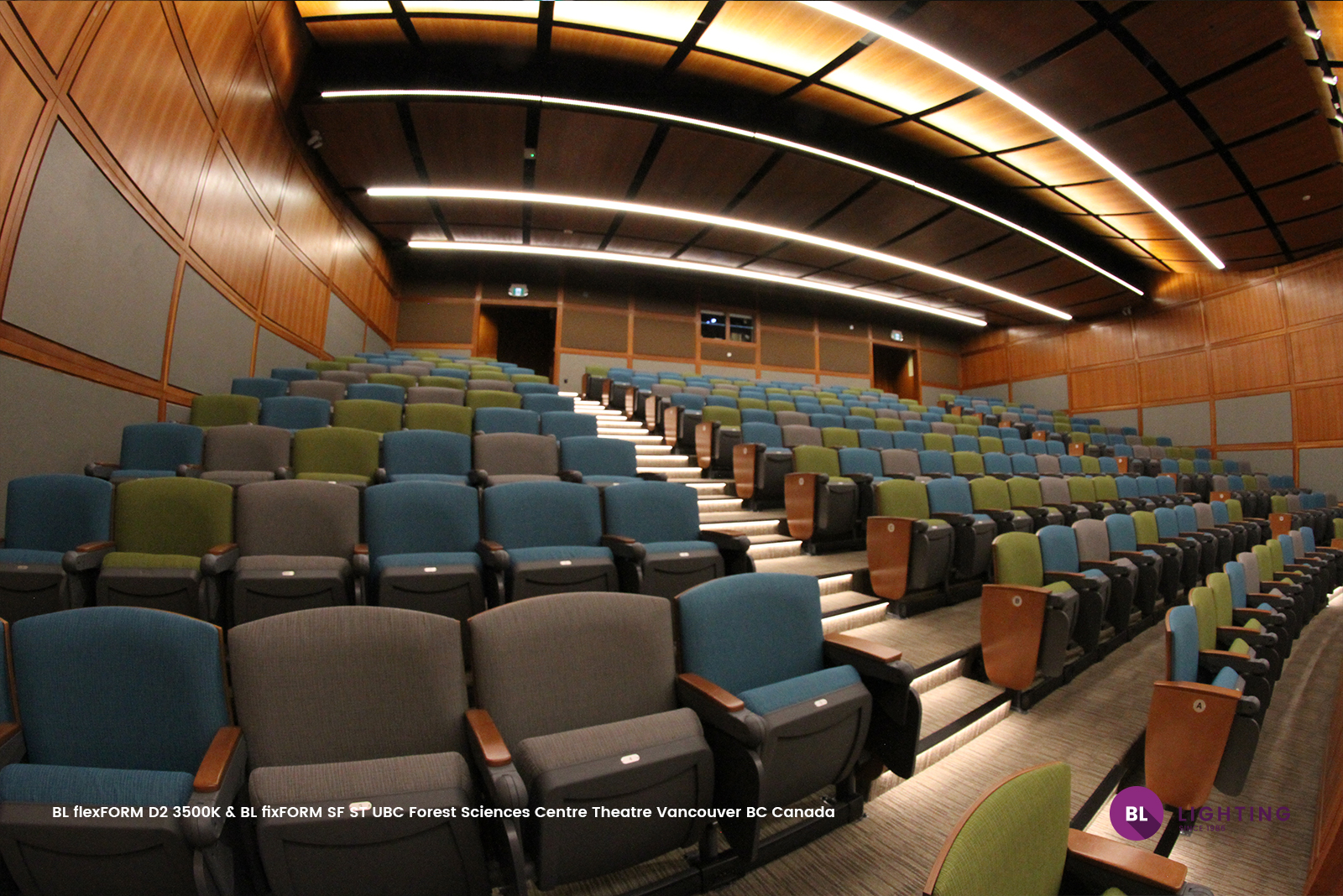 BL flexFORM D2 3000K & BL fixFORM SF ST UBC Forest Sciences Centre Theatre Vancouver BC Canada ...